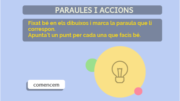 paraules-accions | Genially