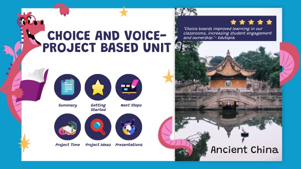 Voice and Choice- Ancient China Project Based Unit | Genially