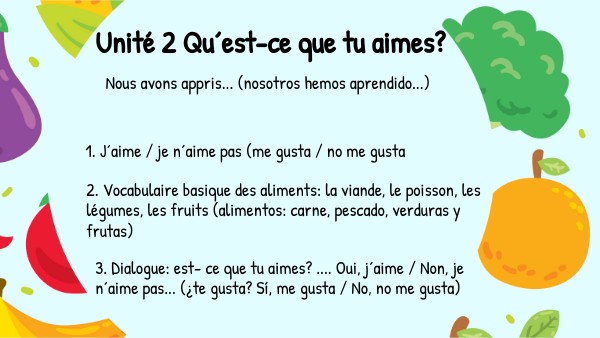 Qu'est- ce que tu aimes? | Genially