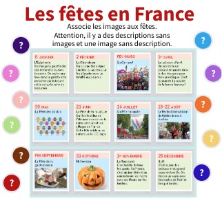 Les fêtes en France 1º ESO | Genially