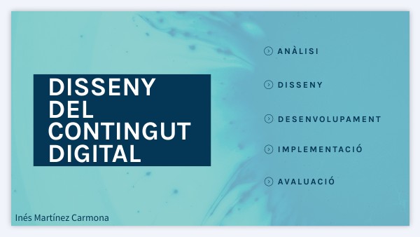 Disseny del contingut digital | Genially