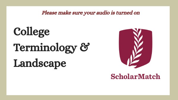 DC: TM 3 College Types & Terminology