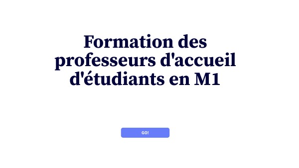 Formation professeurs d'accueil matin
