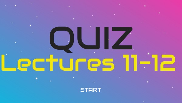 lecture 11 | Genially