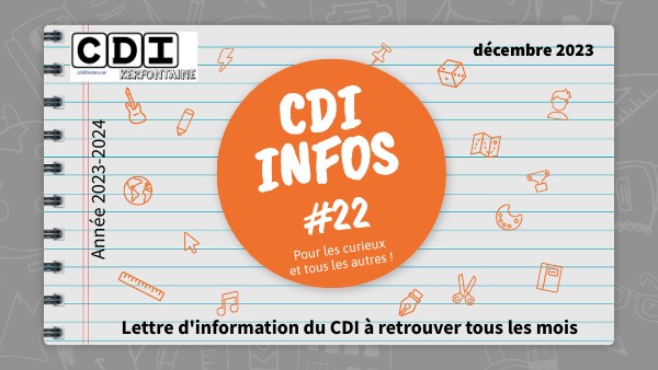 CDI INFOS Décembre 2023 | Genially