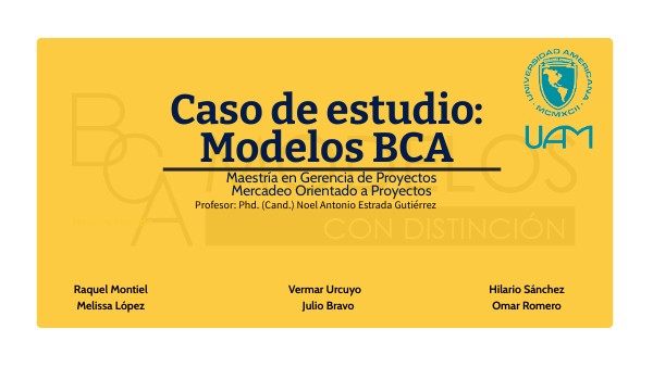 Caso de estudio Modelos BCA | Genially