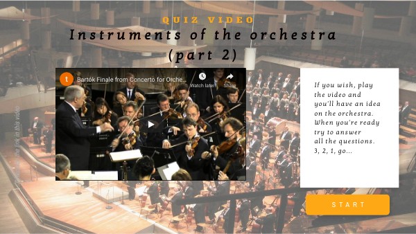 Instruments of the orchestra (Part 2)