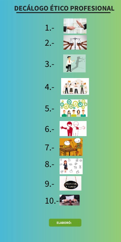 DECÁLOGO ÉTICO PROFESIONAL | Genially
