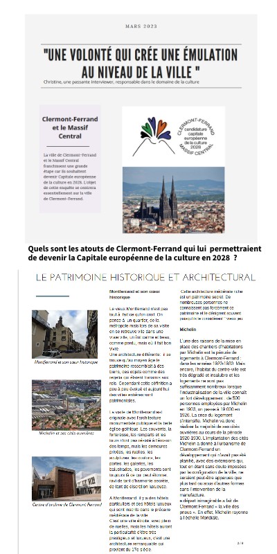 Au coeur de l'UE : Clermont-Fd, capitale européenne ? | Genially