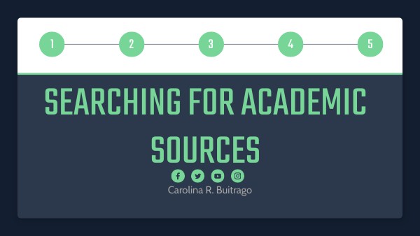 Searching for academic sources