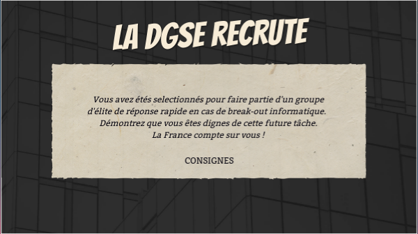 Breakout DGSE | Genially