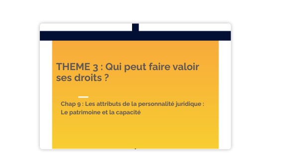 CGDroit Chap9 La personne juridique | Genially