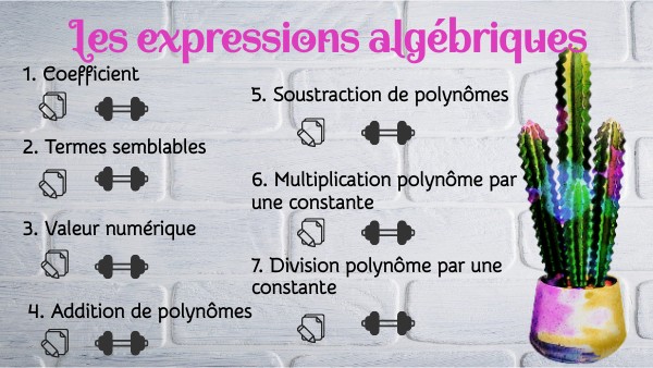 Algèbre secondaire 2 | Genially