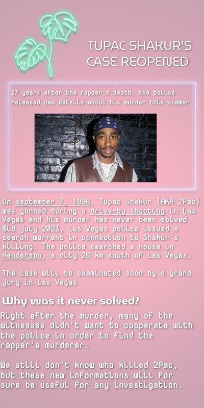 Tupac Shakur's case reopened