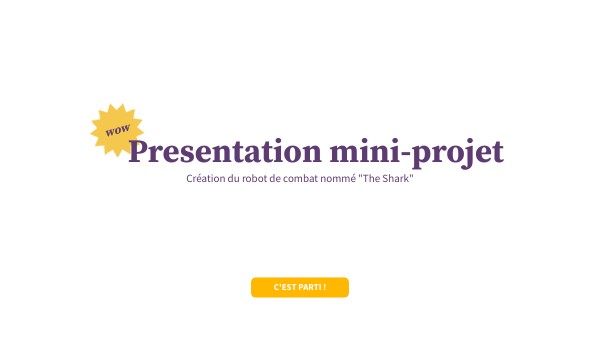 PRESENTATION MINI-PROJET STI2D1