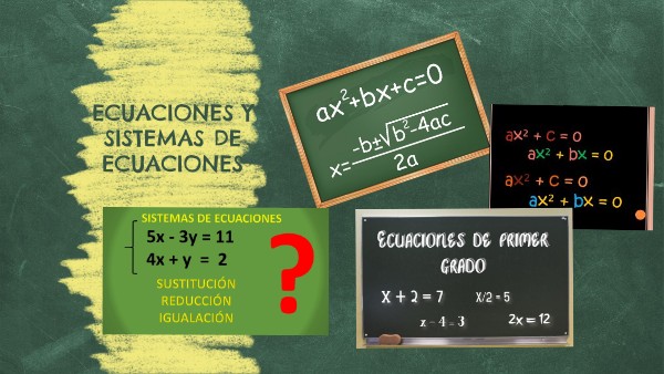 ECUACIONES LINEALES Y CUADRÁTICAS Y SISTEMAS DE ECUACIONES | Genially