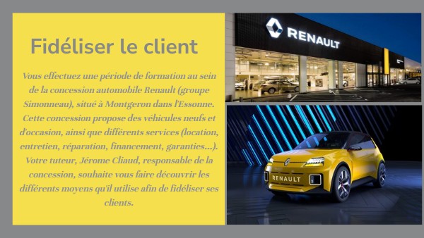 fidéliser le client | Genially