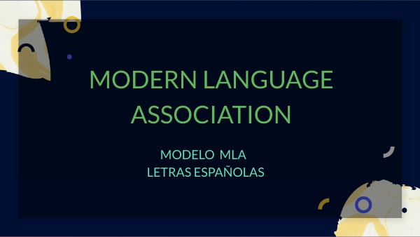 MODERN LANGUAGE ASSOCIATION | Genially