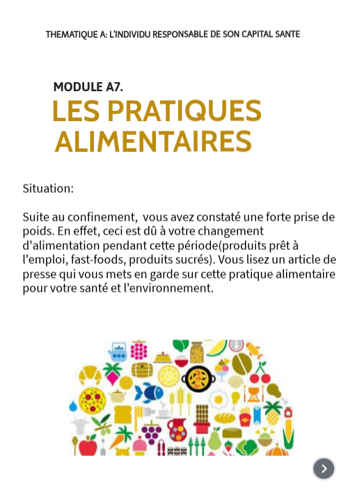 Module A7. LES PRATIQUES ALIMENTAIRES | Genially