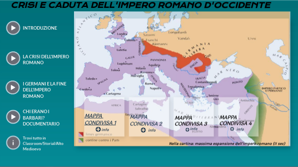 CRISI E CADUTA DELL'IMPERO ROMANO | Genially