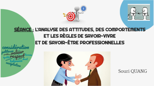 Savoirs-vivre et savoir-être professionnelles | Genially
