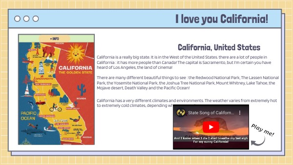 I love you California! | Genially