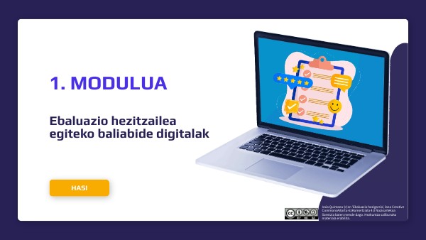 B1. Ebaluazioa. 1. Modulua