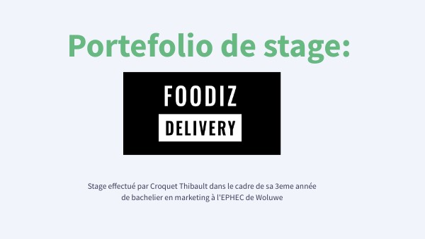 Portfolio de stage : Croquet Thibault Foodiz