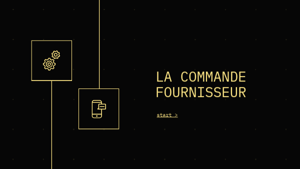 La commande fournisseur | Genially