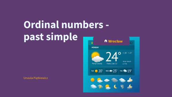 Ordinal numbers kl 5 | Genially