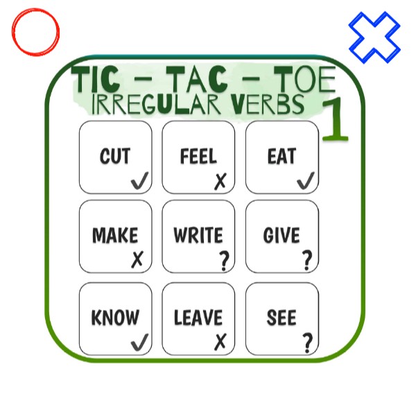 Tic-tac-toe irregular verbs