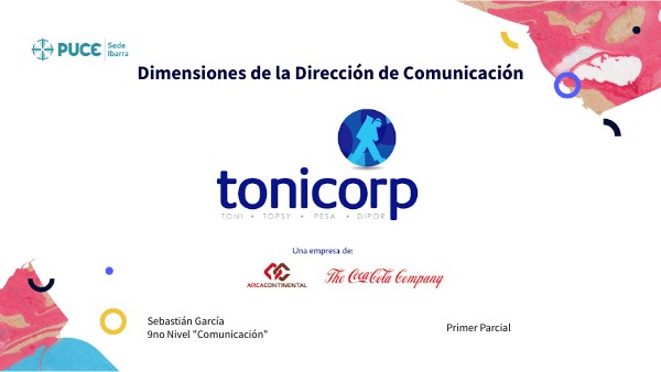 Tonicorp - Sebastián García | Genially