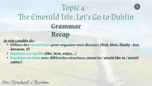 Topic 4 - Grammar Recap | Genially