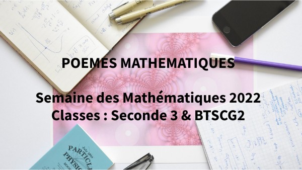 poèmes semaine des maths
