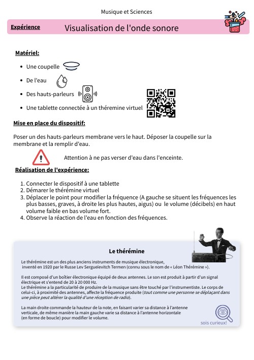 Expérience: Visualisation de l'onde sonore