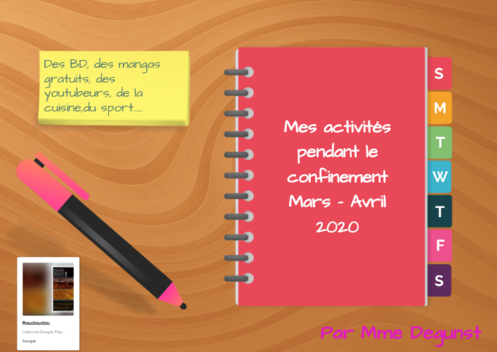 Mes activités pendant le confinement | Genially