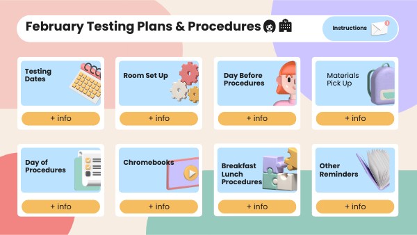 Testing Campus Procedures and Info