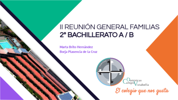 2ª Reunión General Padres - 2º Bachillerato