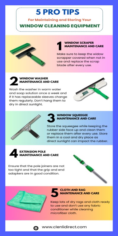 5 Pro Tips For Maintaining and Storing Your Window Cleaning Equipment | Genially
