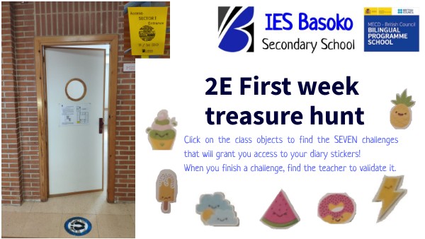 First week treasure hunt 2nd E | Genially