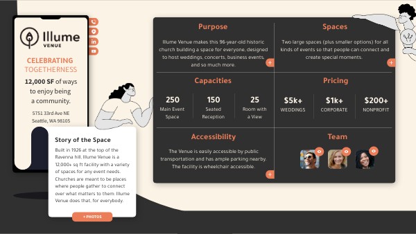 Illume Venue Pitch Infographic