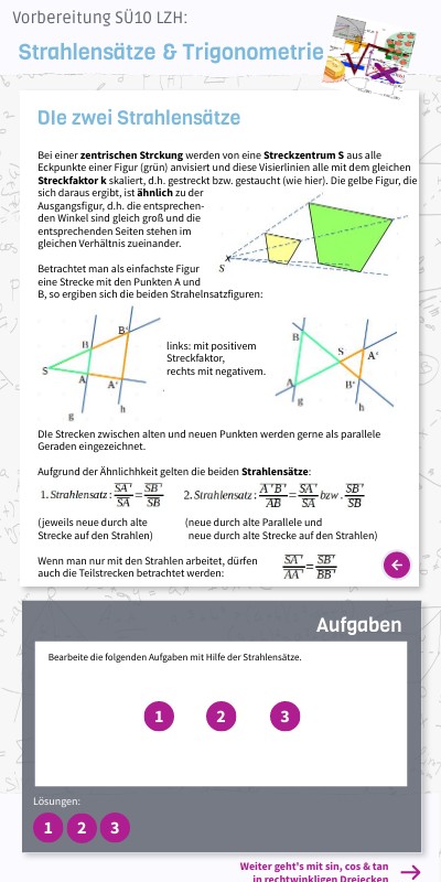 LZH SÜ10: Strahlensätze und Trigonometrie
