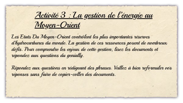 G4 Activité 3 L'énergie au Moyen-Orient | Genially