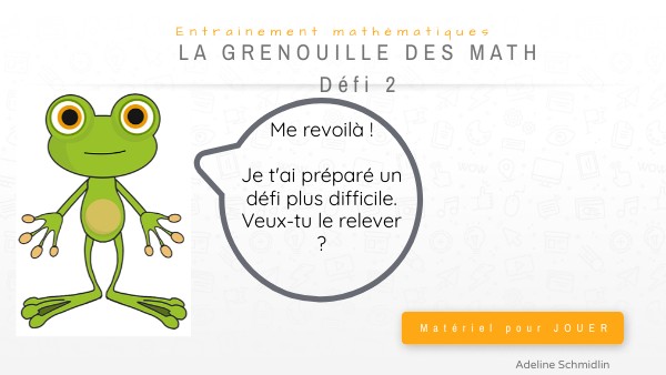 Entrainement mathématiques - Grenouille 2