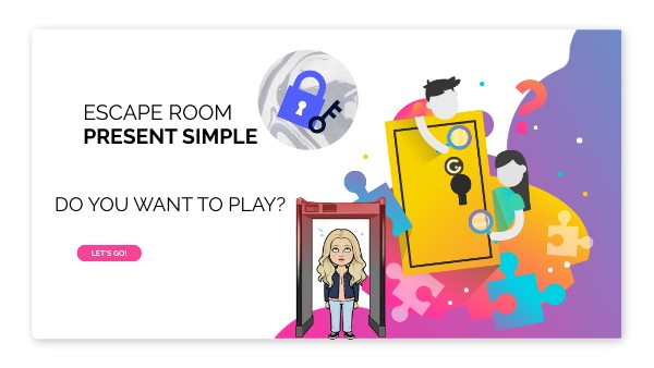 escape room- present simple | Genially