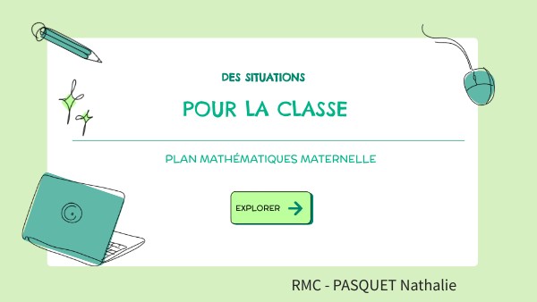 Situations maternelle Plan maths | Genially
