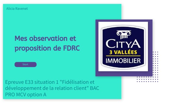 Copie - Ravenet alicia épreuve E33 situation 1 | Genially