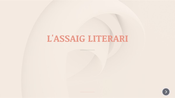 L'ASSAIG LITERARI