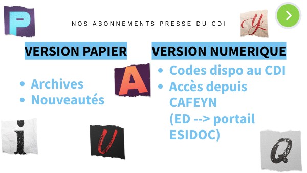 PRESSE CDI | Genially