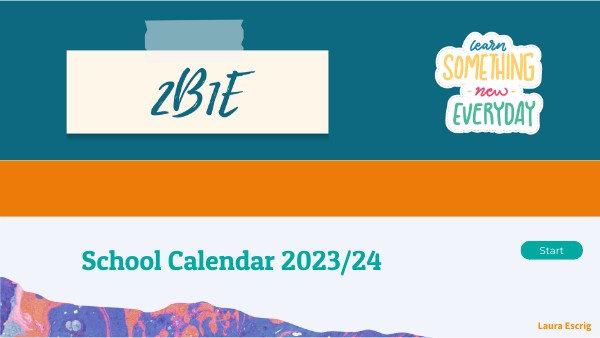 SCHOOL YEAR CALENDAR 23/24 | Genially
